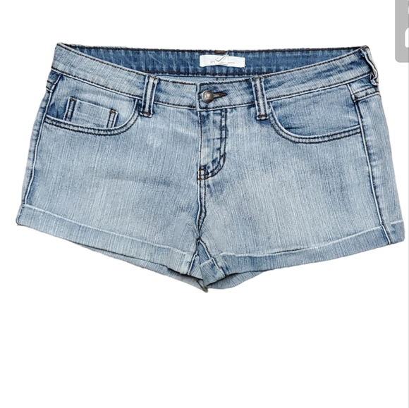 2.1 Denim | Shorts | 2 Denim Womens Super Low Rise Cuffed Hem Jean Mini ...